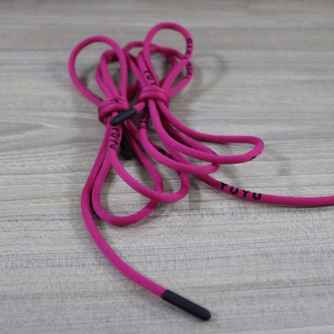 Round Jacquard Custom Shoelace 10mm Width Personalized Shoe Strings